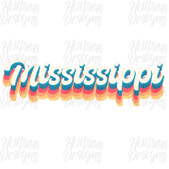 Retro Mississippi PNG Sublimation Design U.S. State Vintage - Etsy