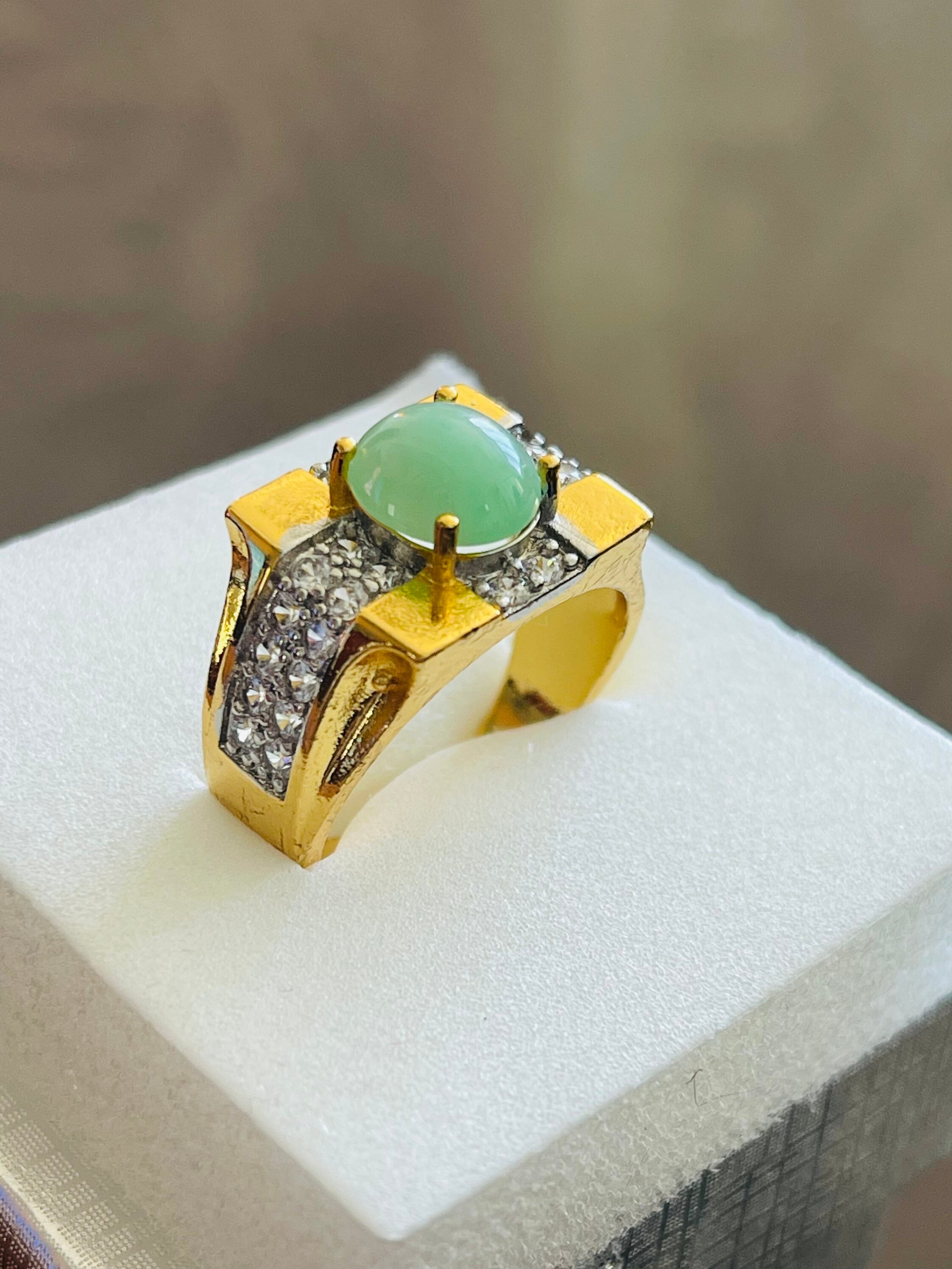 A Jade Men Ring - Etsy