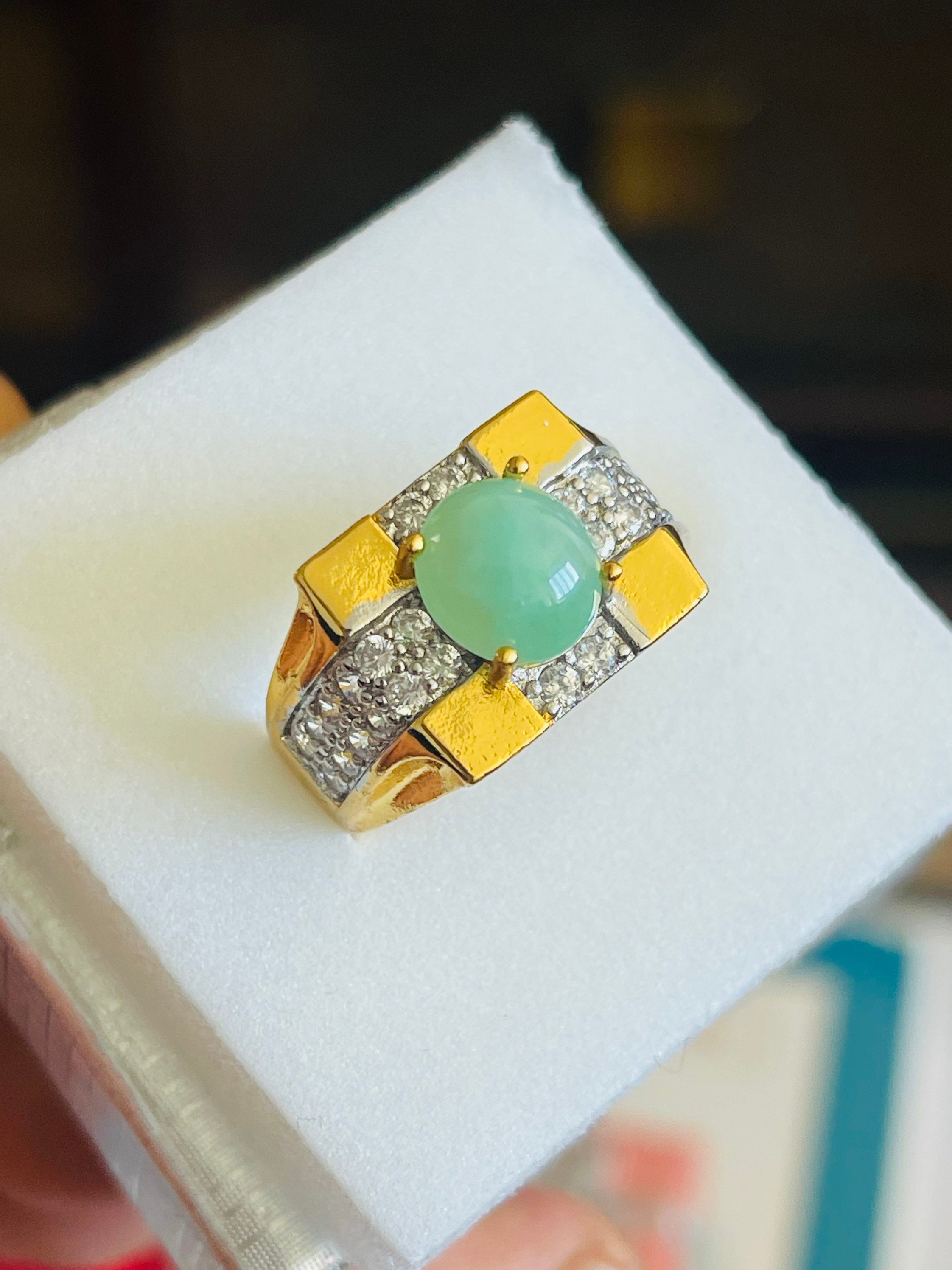 A Jade Men Ring - Etsy