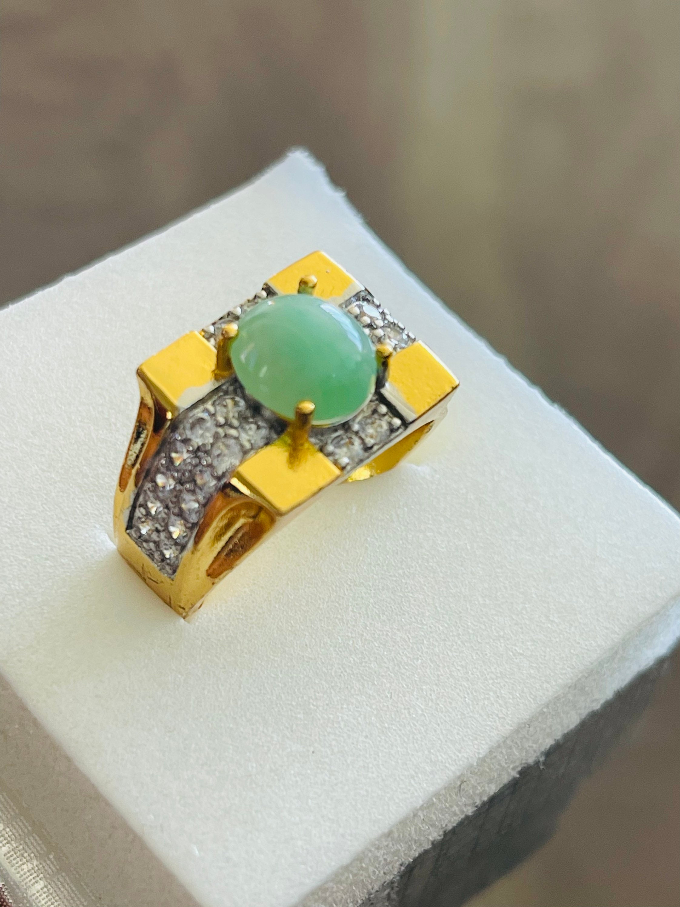 A Jade Men Ring - Etsy
