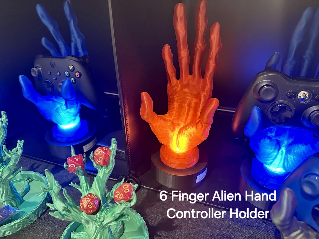 6 Finger Alien Hand Light up Controller Holder - Etsy
