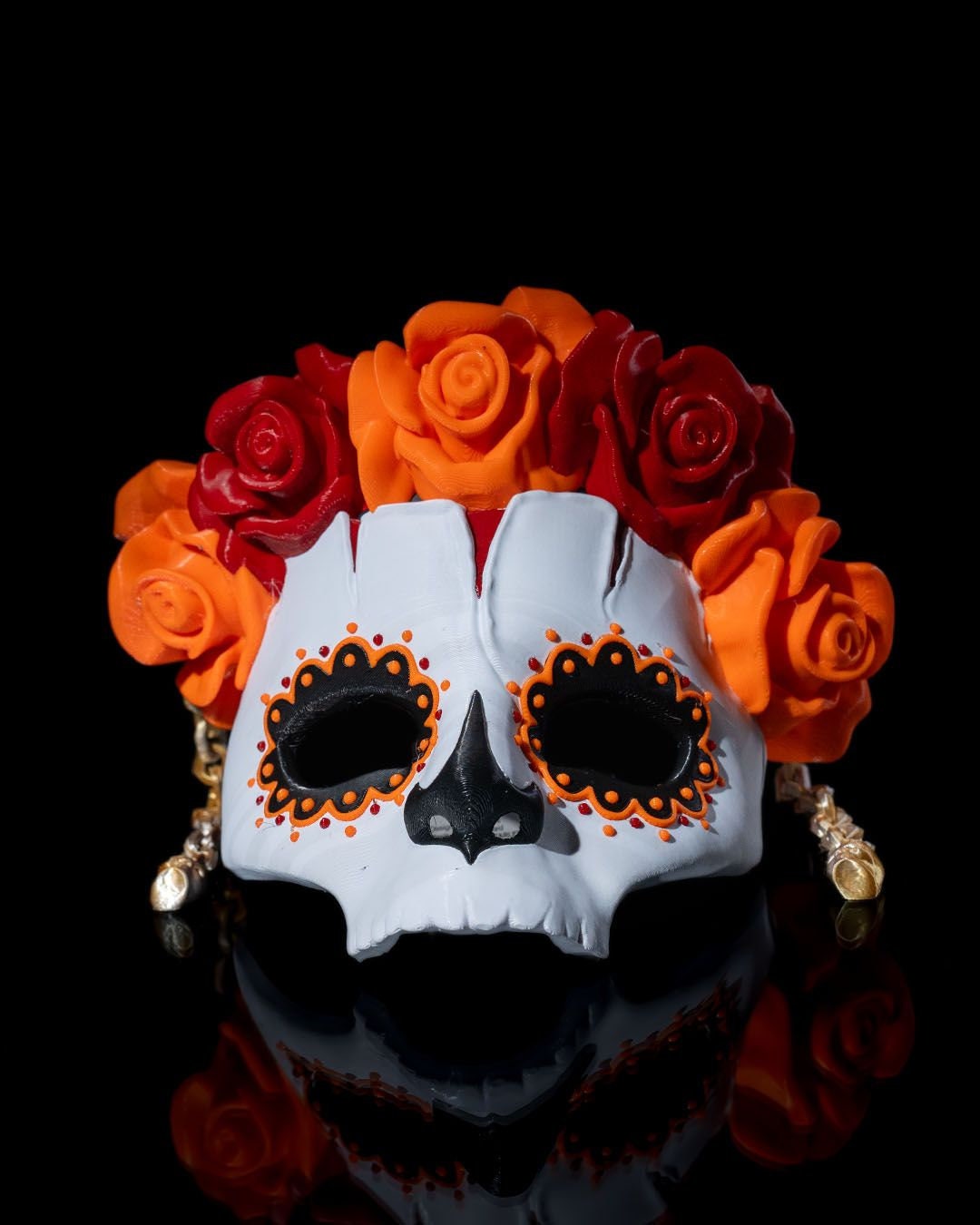 Calavera Half Mask for Cosplay - Etsy