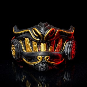 Cyber Samurai Half Mask for Cosplay - Etsy