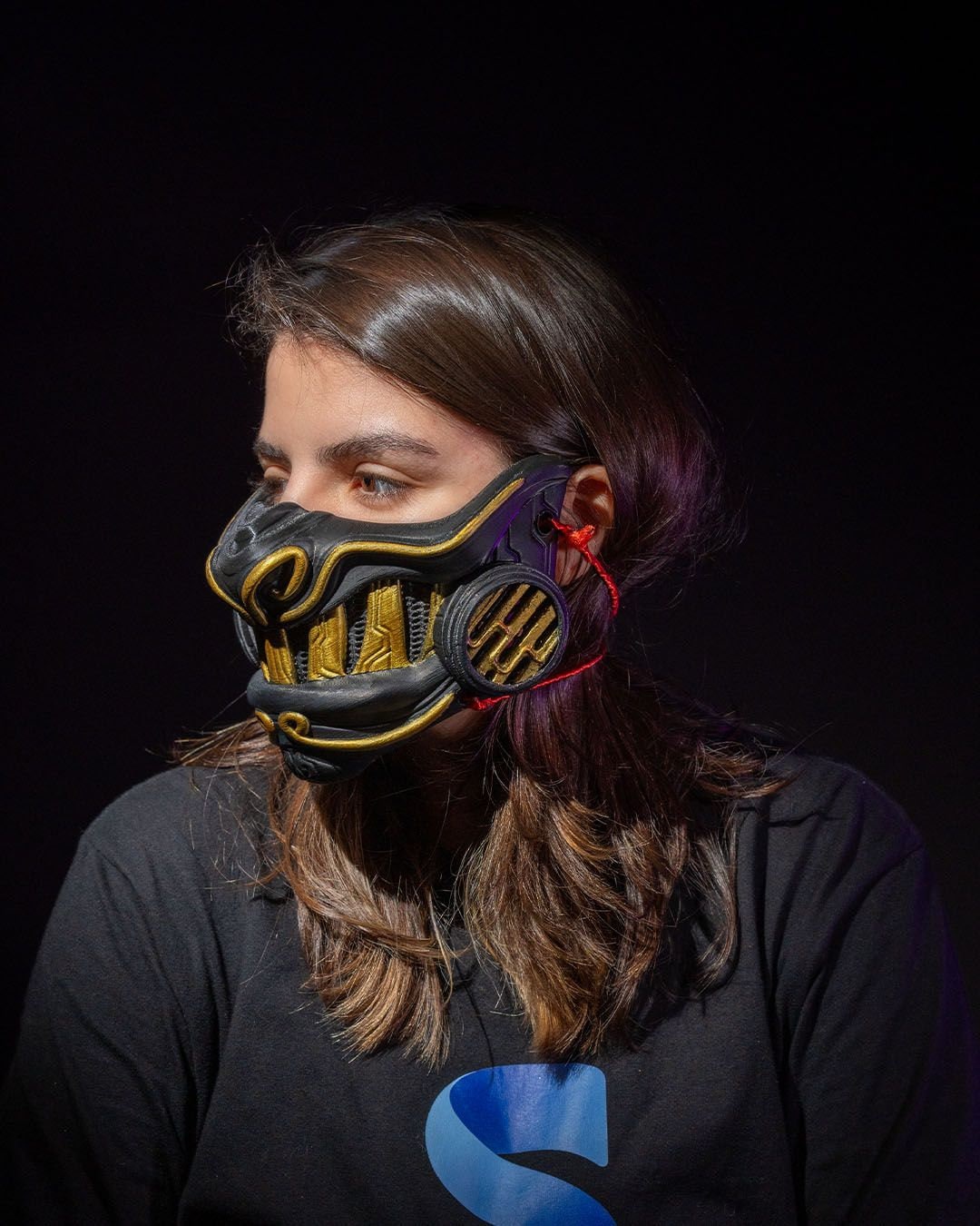 Cyber Samurai Half Mask for Cosplay - Etsy