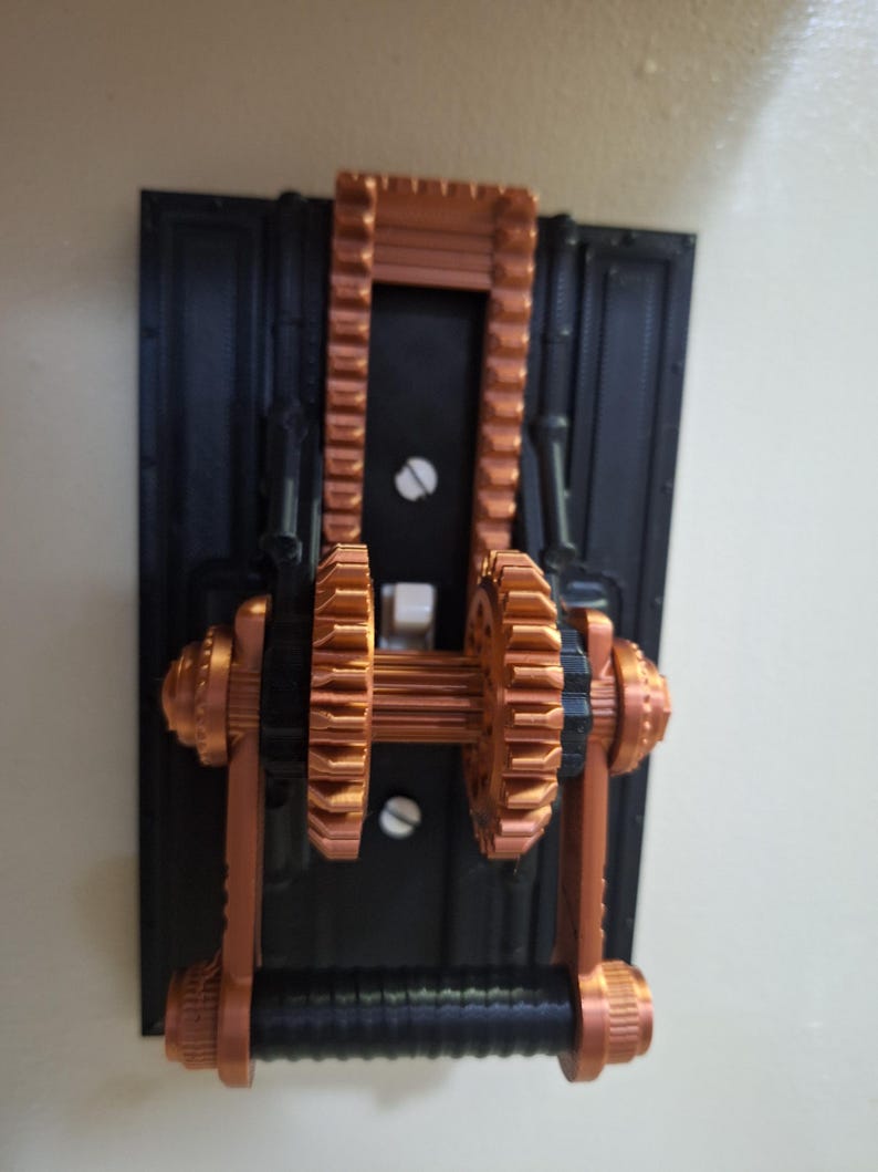 Steampunk Light Switch Cover With Moving Handle – Industrial Gear Wall ...