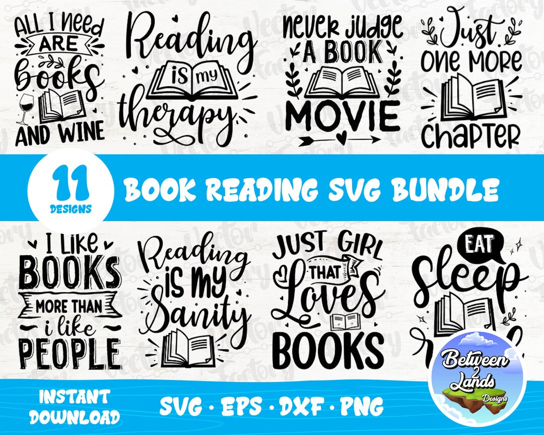 Reading SVG Bundle, Book Lovers Svg, Librarian Svg, Book Quotes Svg ...