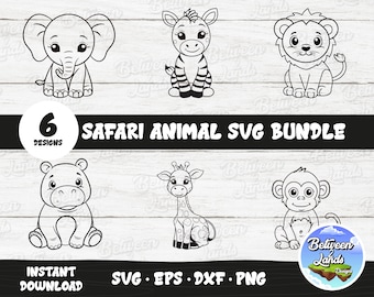 Safari Animals Layered SVG Cute African Jungle Animal Cut File Cricut ...