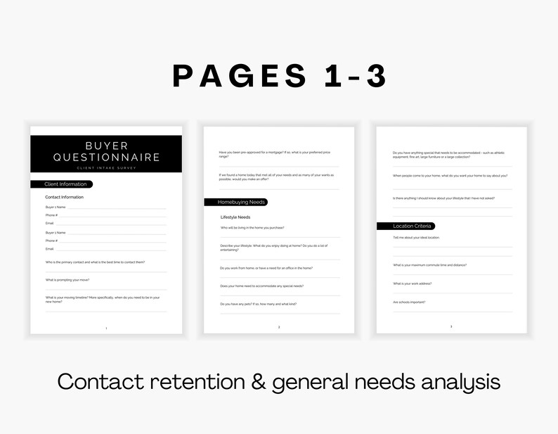 Buyer Questionnaire Canva Template, Aesthetic Black and White Survey ...