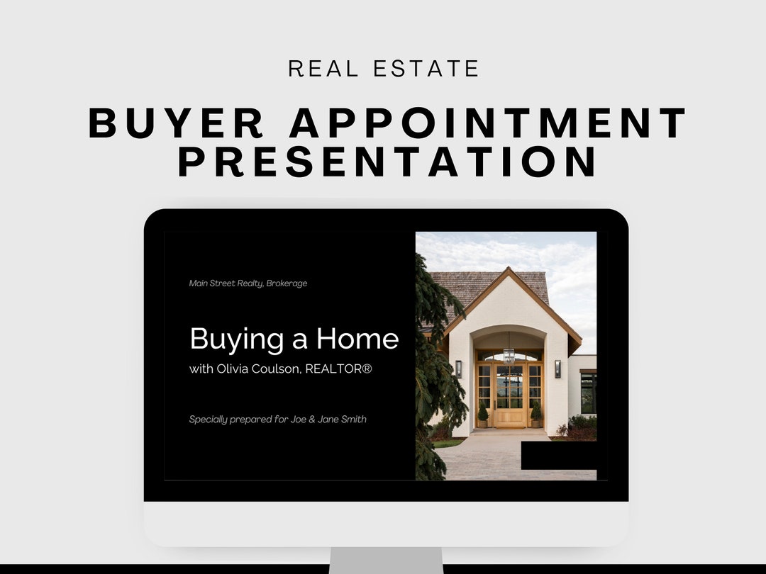 Buyer Presentation Slideshow Canva Template | Customizable Black ...