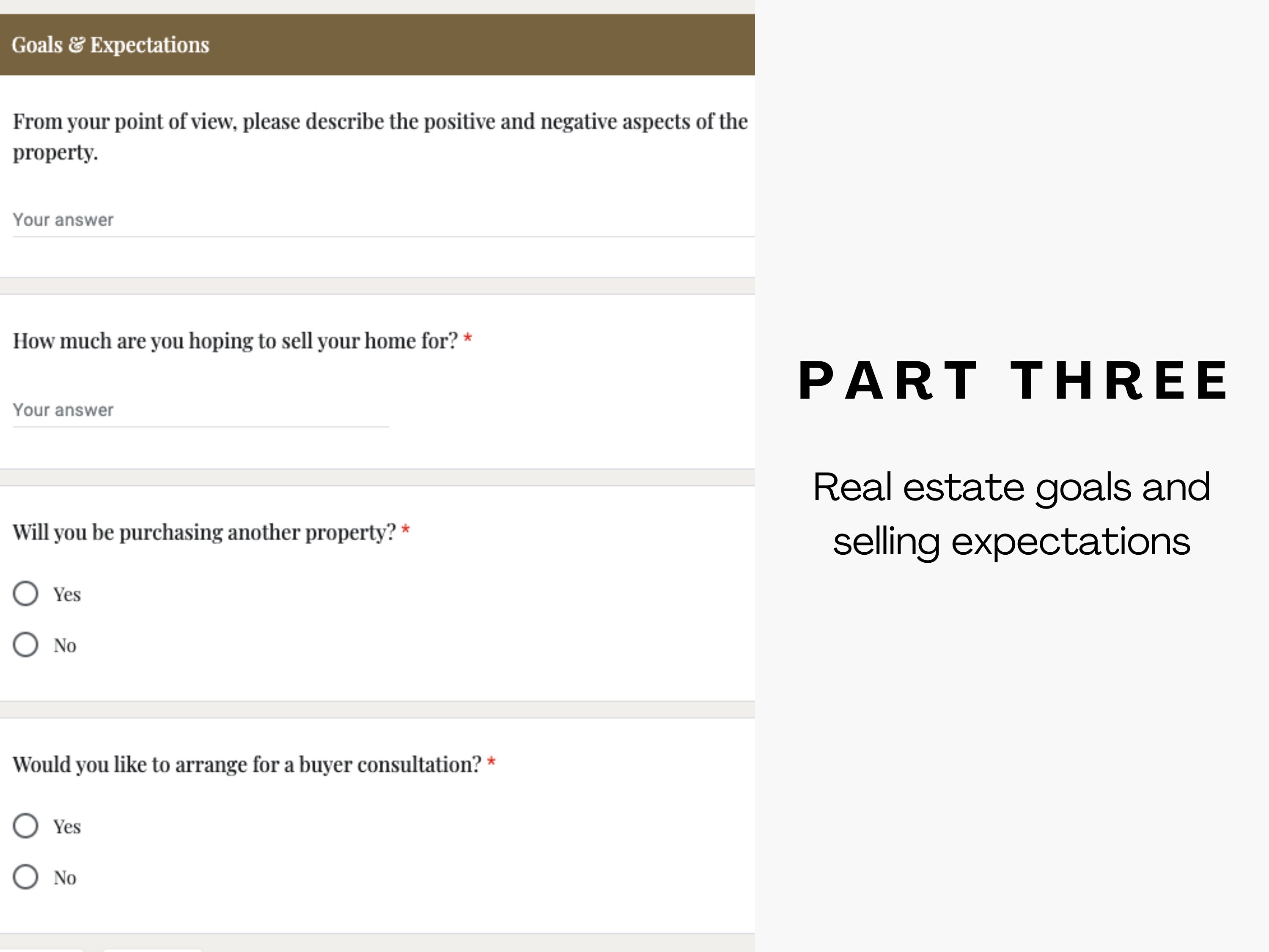 Seller Questionnaire Google Forms Template, Neutral Aesthetic Seller ...