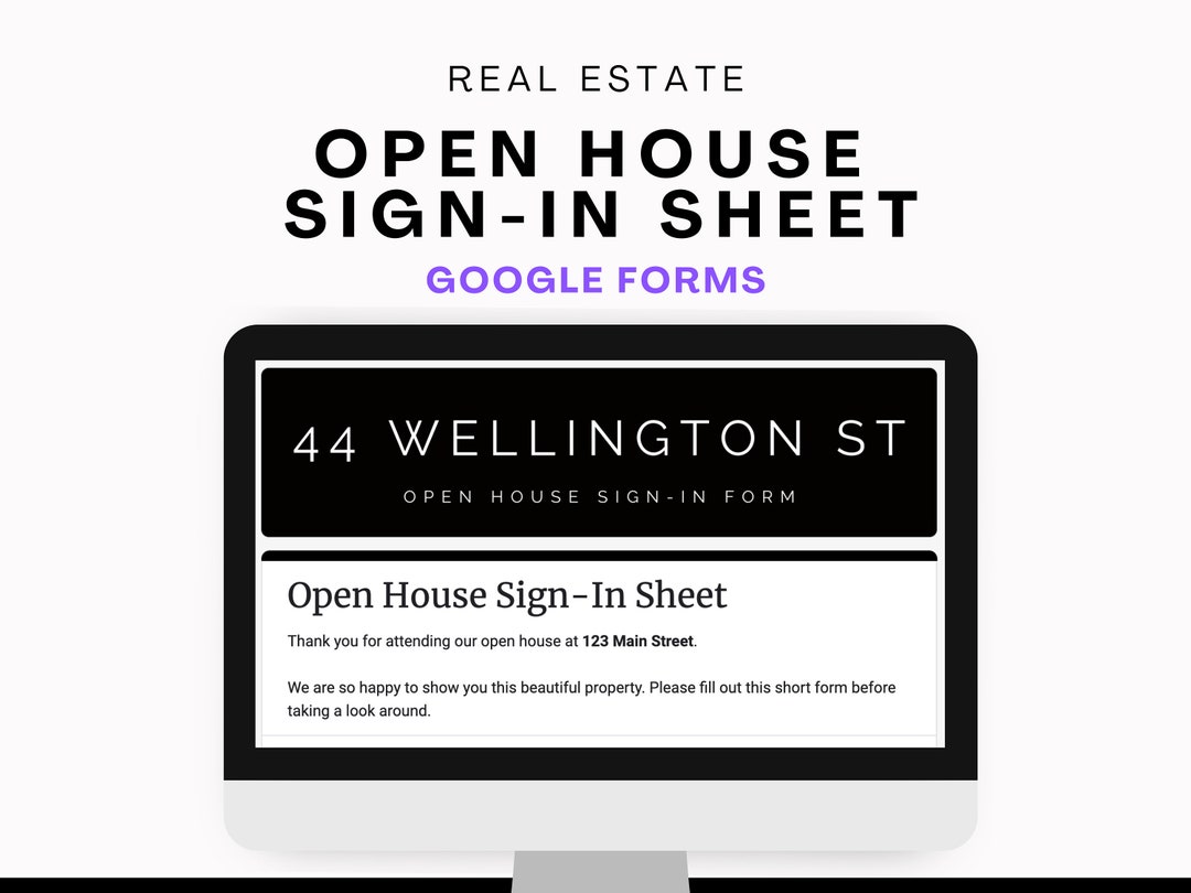 Open House Sign-in Google Form Customizable Branded Minimal Open House ...