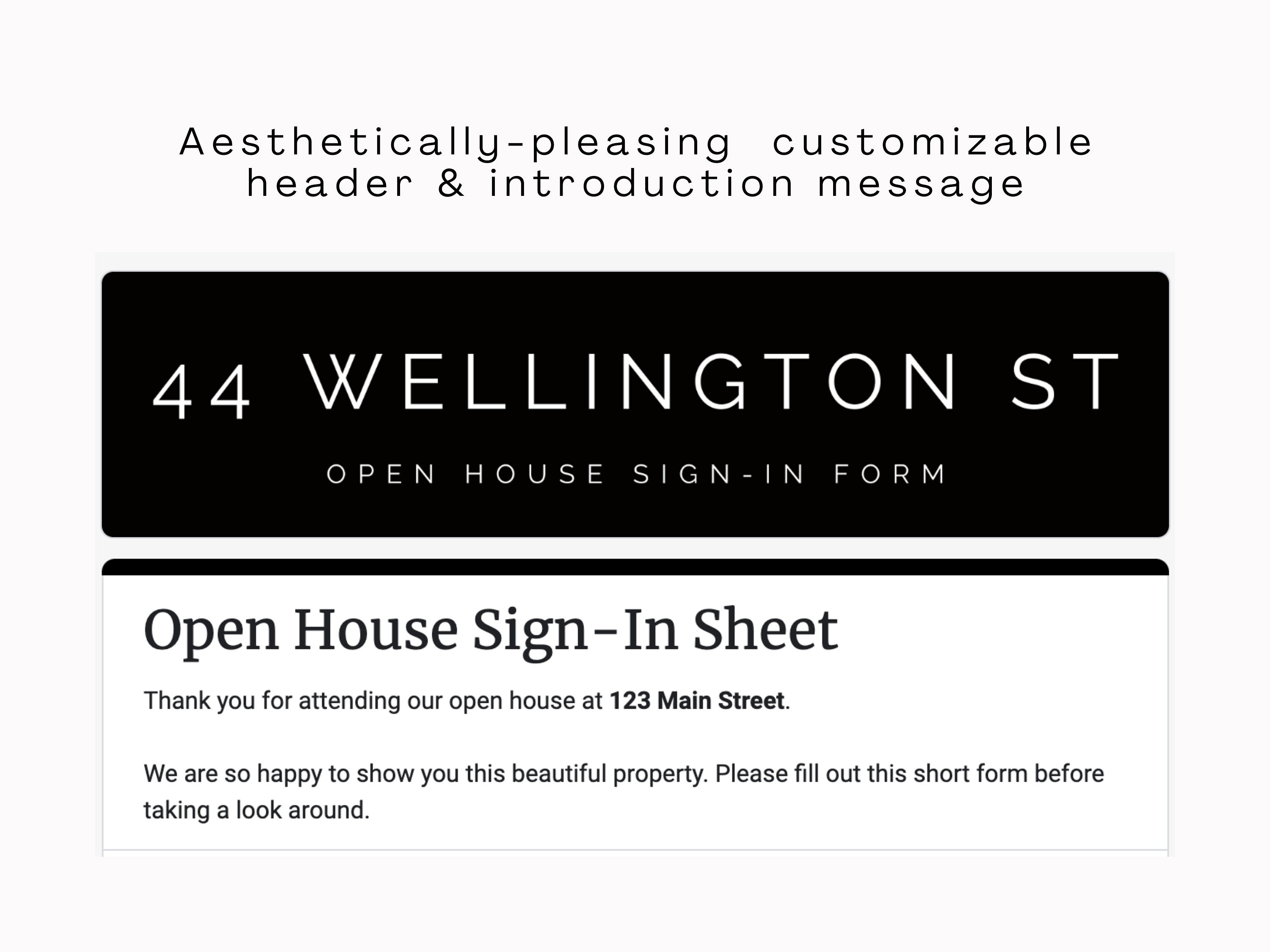 Open House Sign-in Google Form, Customizable Real Estate Lead Sheet ...