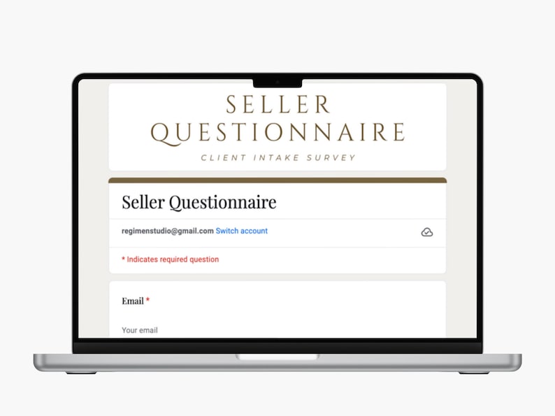 Seller Questionnaire Google Forms Template, Neutral Aesthetic Seller ...