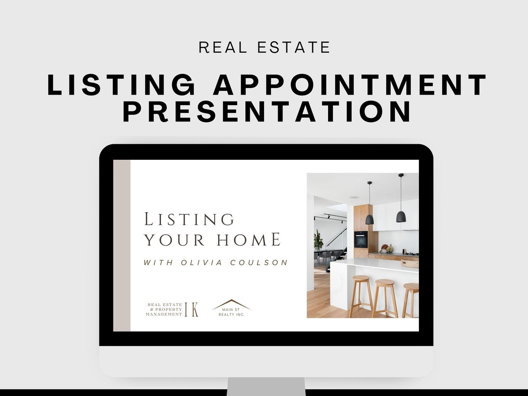 Listing Presentation Slideshow Canva Template | Customizable Neutral ...