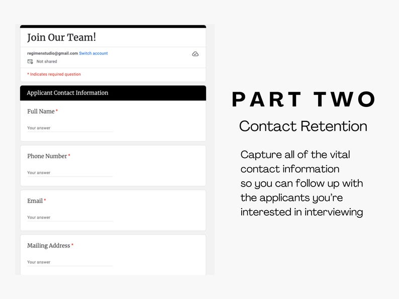 Job Applicant Intake Form | Employee Screening Questionnaire (digital ...