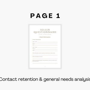 Neutral Seller Questionnaire Canva Template, Aesthetic Seller Survey ...