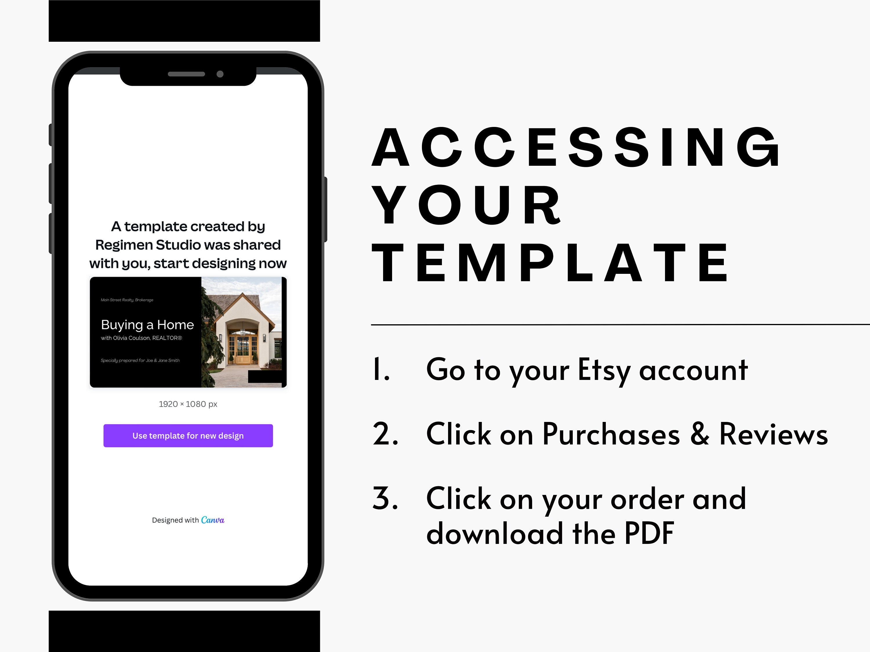 Buyer Presentation Slideshow Canva Template Customizable Black