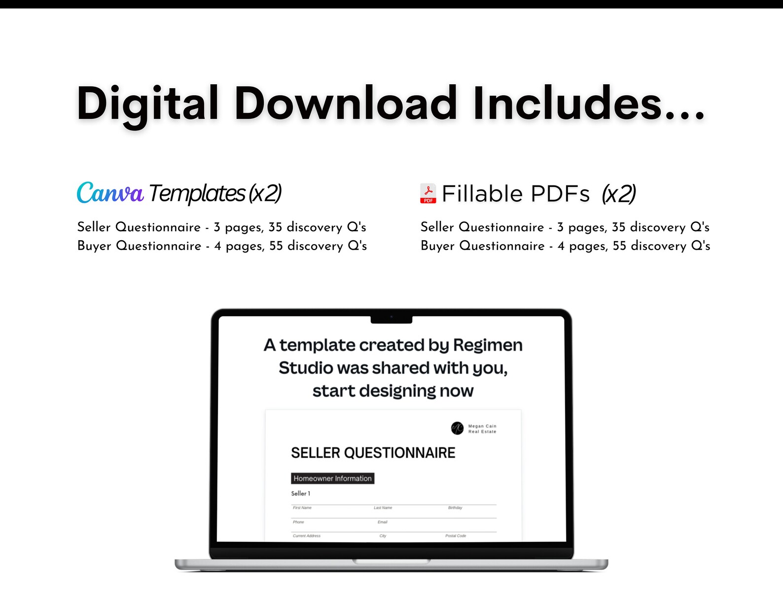 Real Estate Client Intake Forms, Buyer and Seller Questionnaire (PDF ...