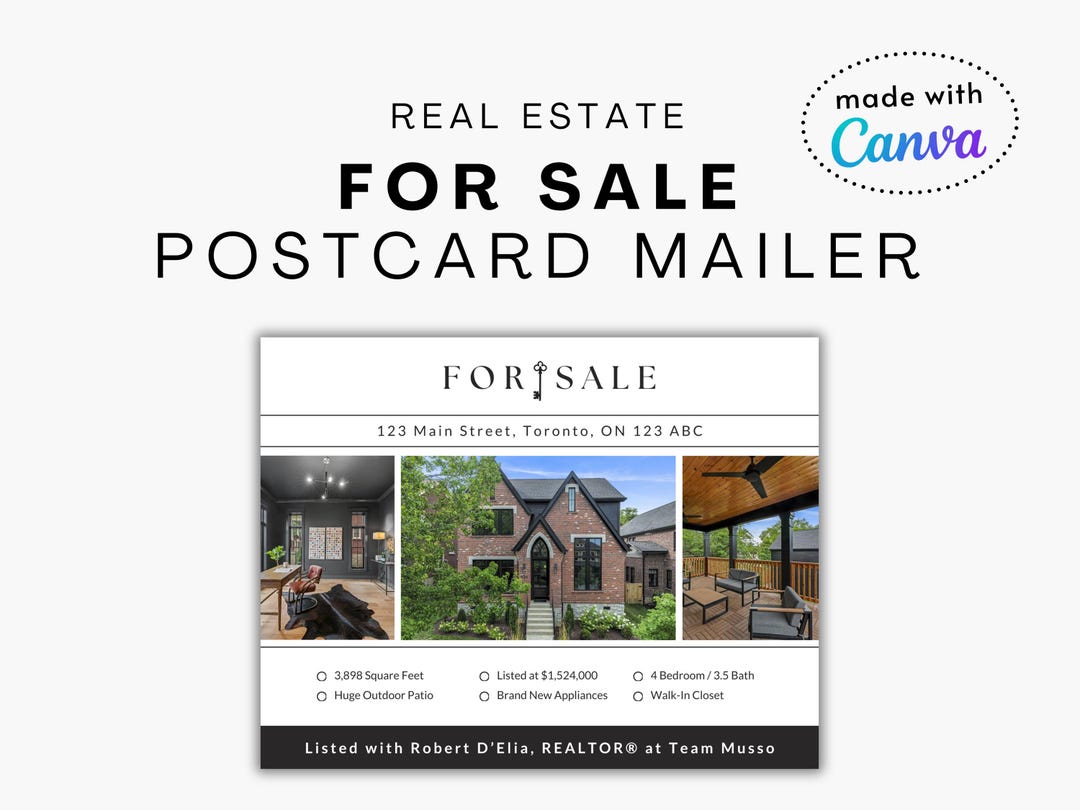 Just Listed Postcard Real Estate Agent Marketing | Realtor ...