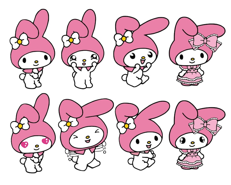 Melody Svg, Kawaii Kitty Svg Bundle, S-nrio Svg, Kawaii Birthday Svg ...