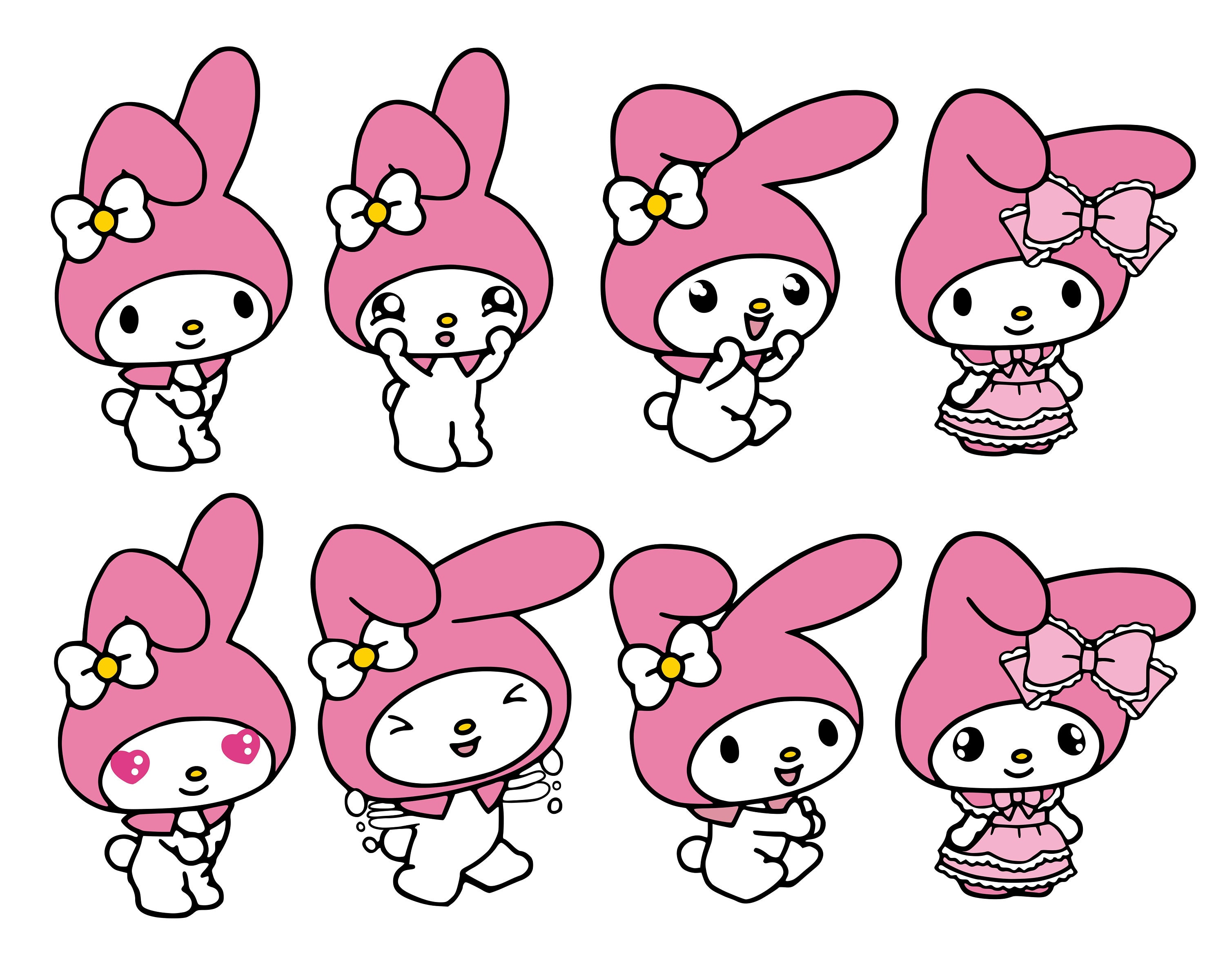 Melody Svg, Kawaii Kitty Svg Bundle, S-nrio Svg, Kawaii Birthday Svg ...