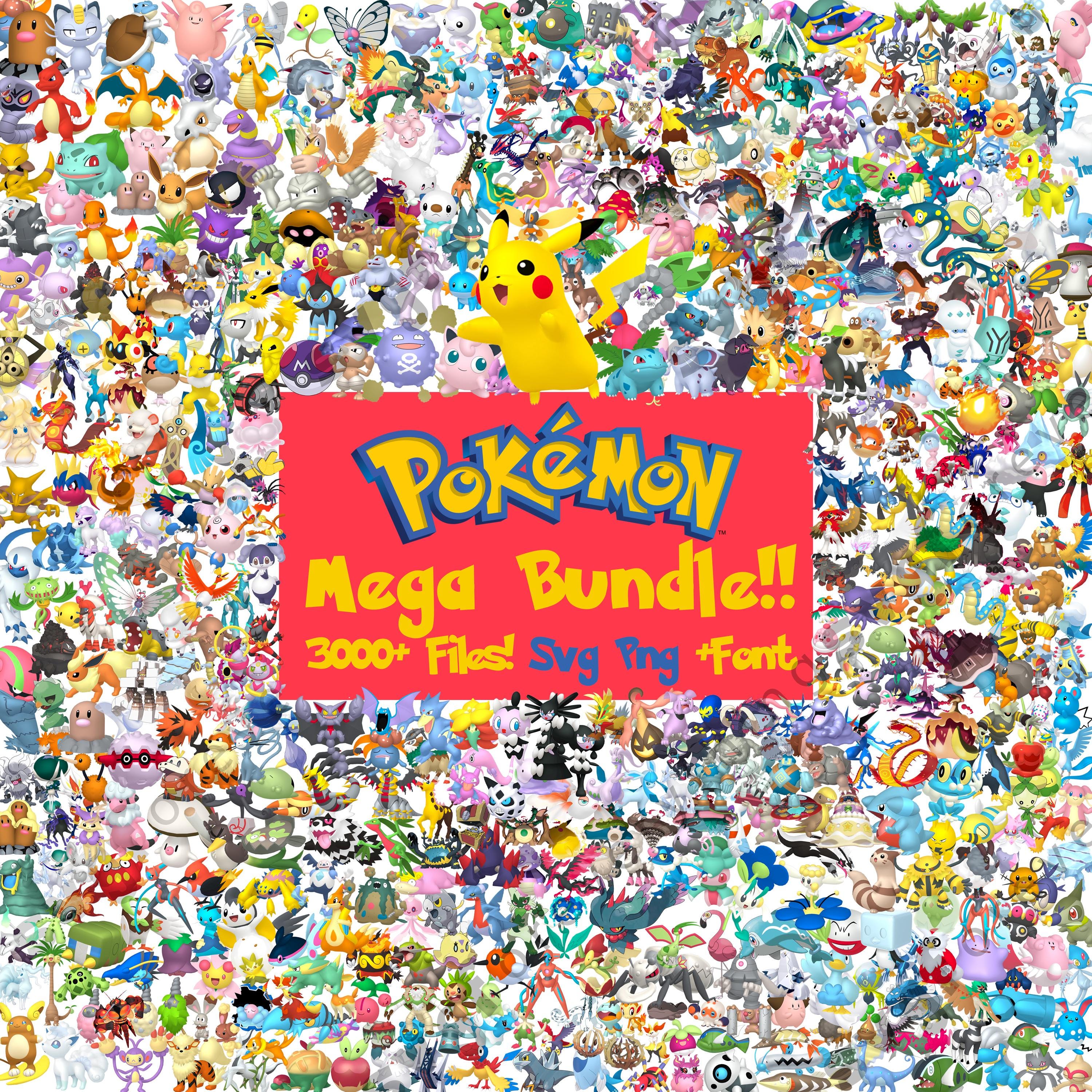 Pokemon Font Pokemon Svg Pokemon Font Svg Pokemon Cutfiles Etsy