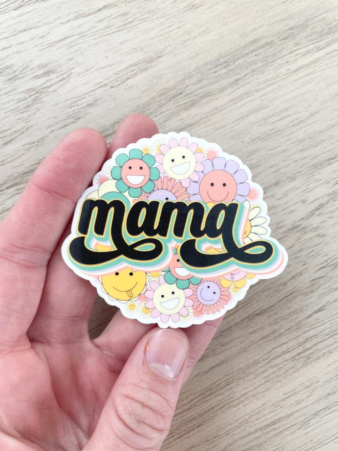 Groovy Flower Mama Sticker - Etsy