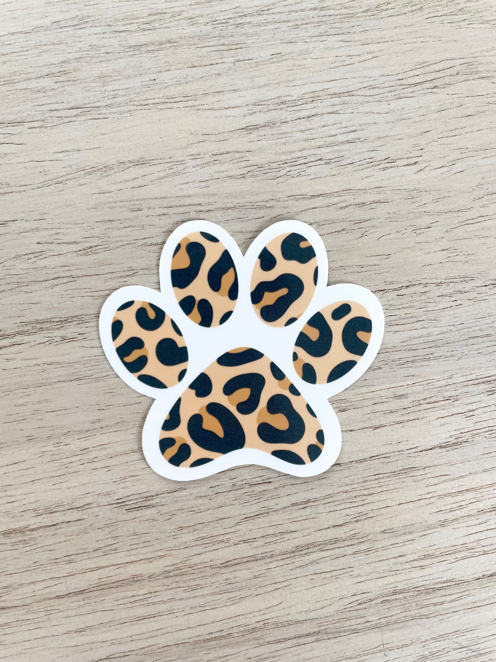 Cheetah Print Cat or Dog Paw Sticker - Etsy