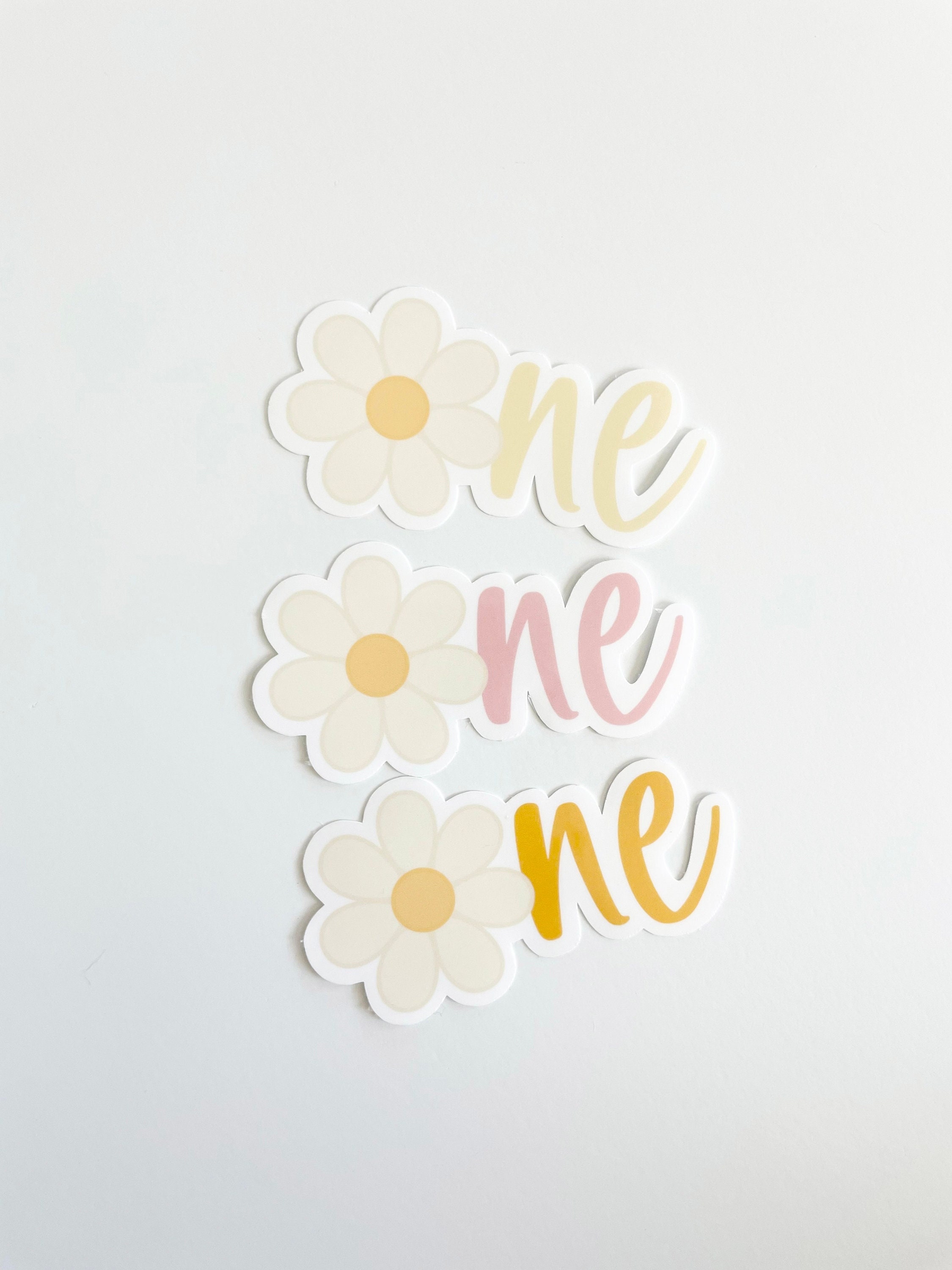 One With Daisy Sticker, Groovy First Birthday Sticker - Etsy