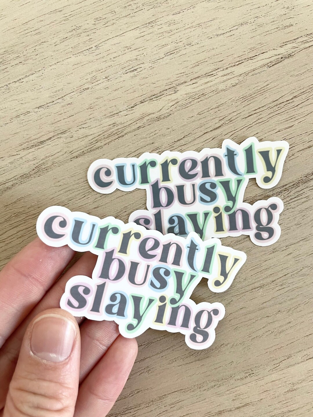 Currently Busy Slaying Sticker - Etsy