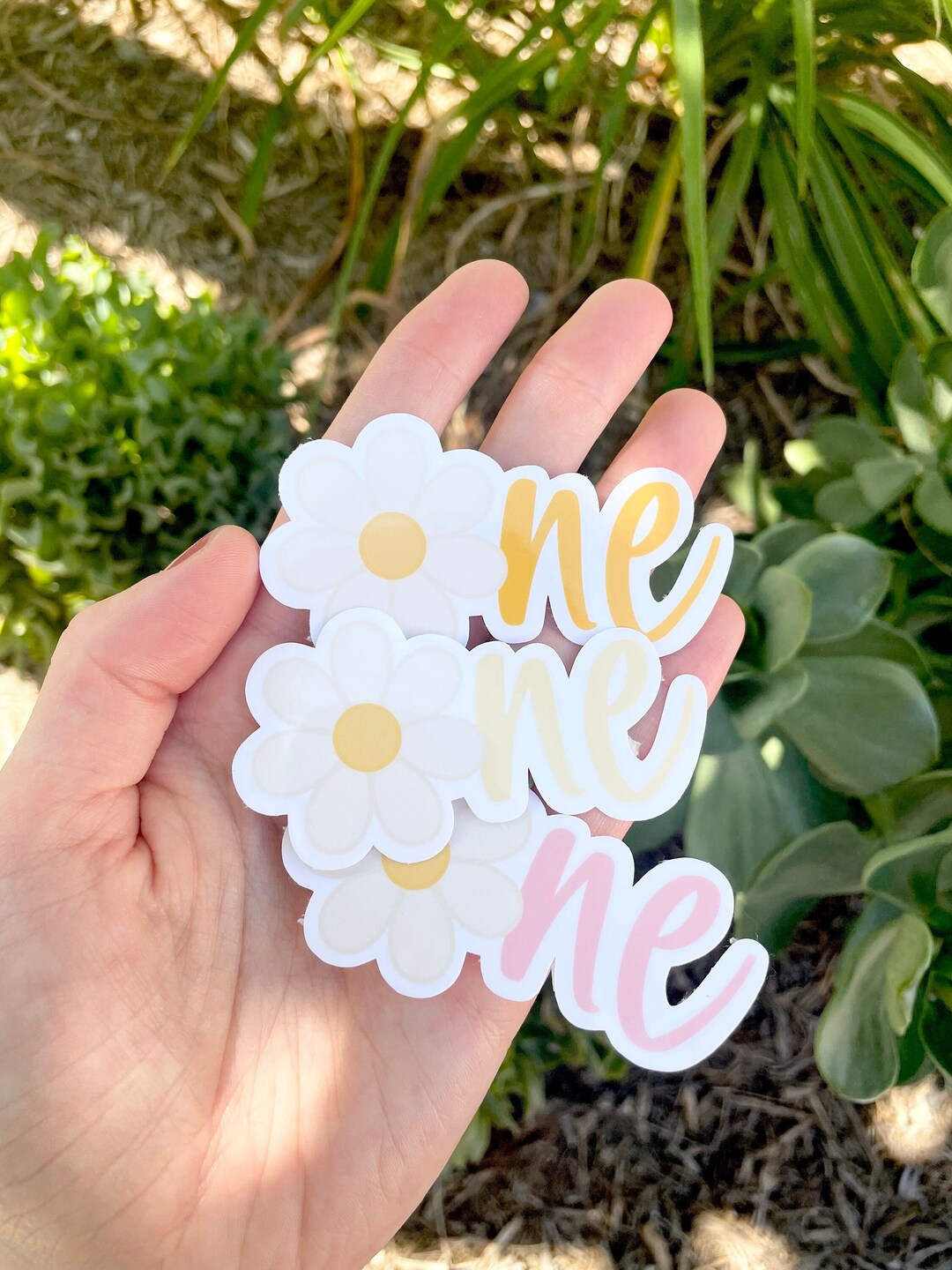 One With Daisy Sticker, Groovy First Birthday Sticker - Etsy