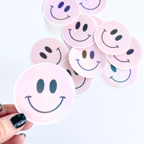 Transparent Smiley Face Sticker - Etsy