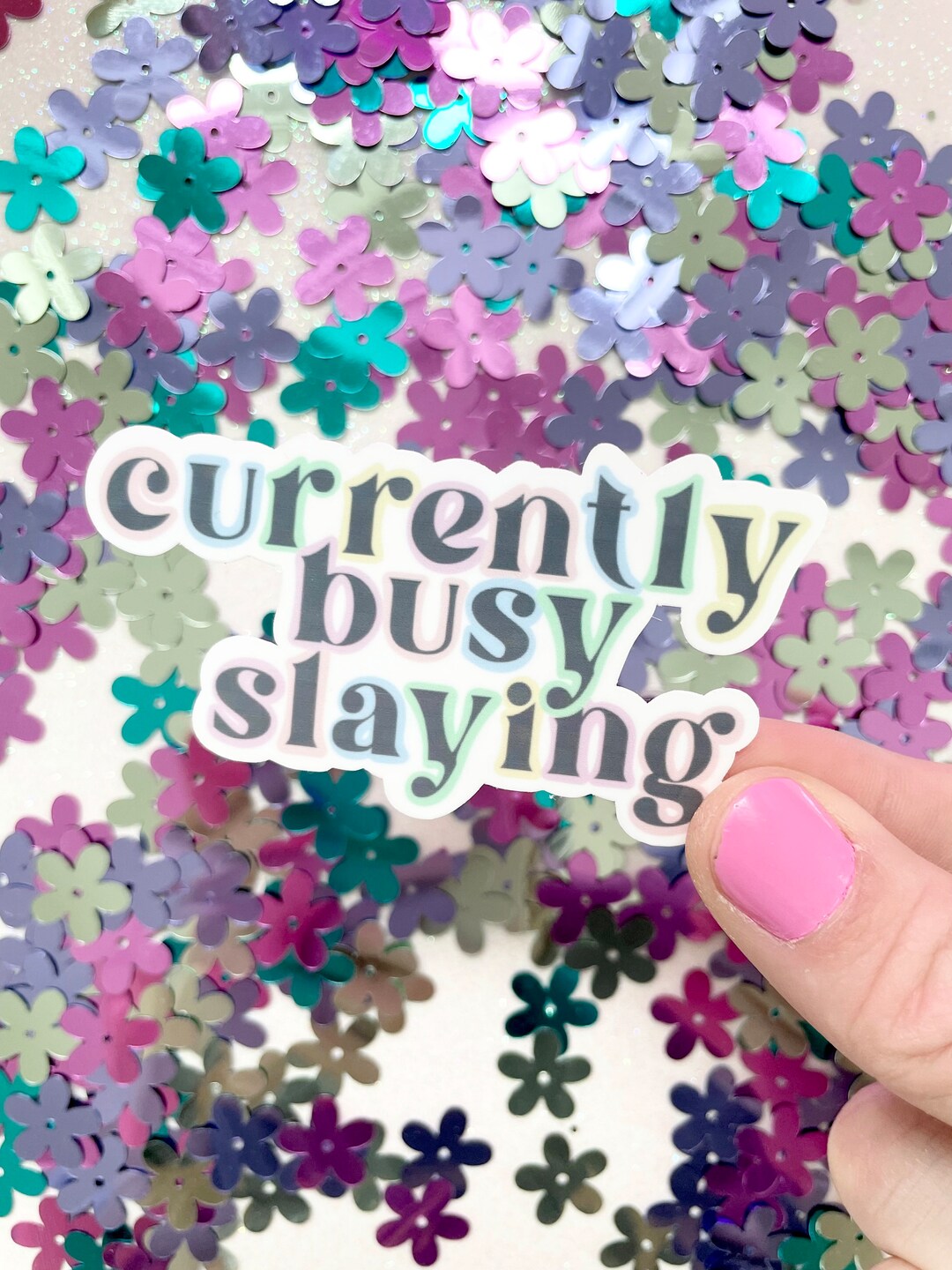 Currently Busy Slaying Sticker - Etsy
