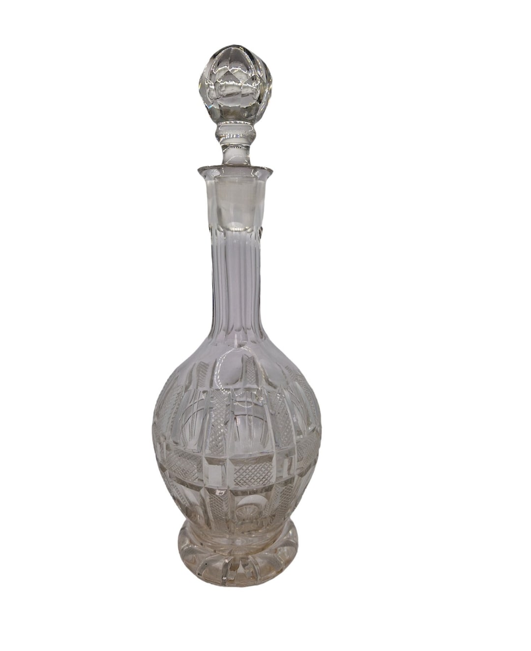 Bohemian Cut Crystal Wine Decanter - Etsy
