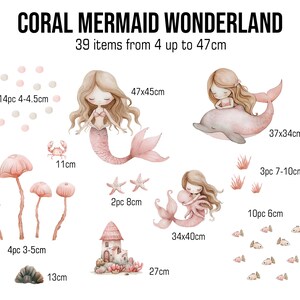 Mermaids Wall Decal, Mermaid Wall Art, Mermaids Wall Stickers, Peel and ...