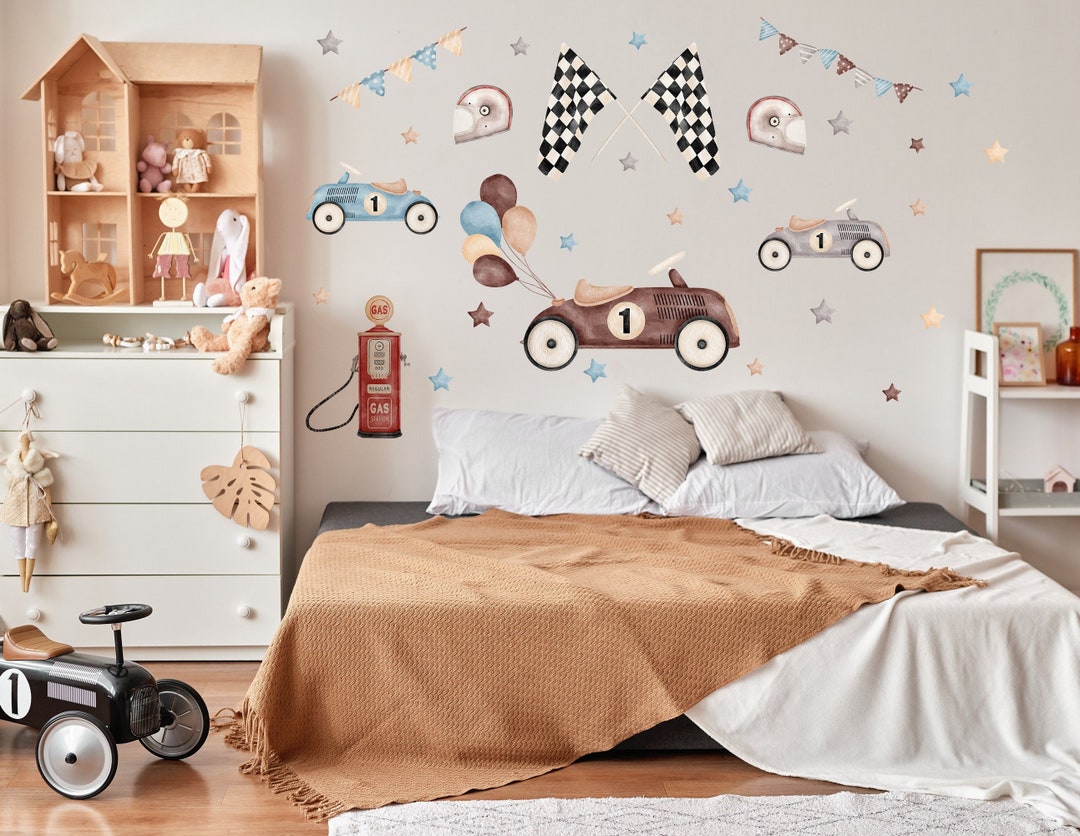 Retro Cars Wall Decals - Boys Room Decor - Vehicles Wall Decal - Etsy
