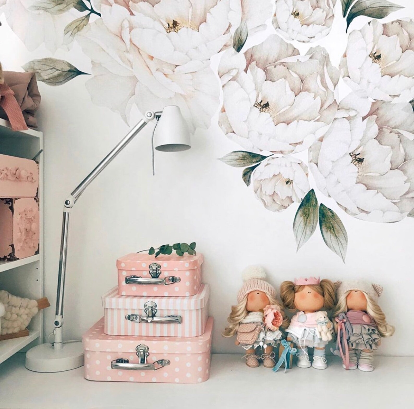 Peony Flower Wall Decals Watercolor Peony Flowers Decal - Etsy