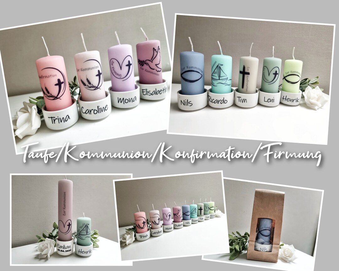 Communion/confirmation/confirmation/baptism Candle Holder Gift, Table ...