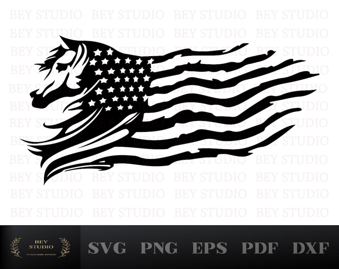 Horse With American Flag Svg, USA Patriotic Svg, 4th of July, Svg, Png ...