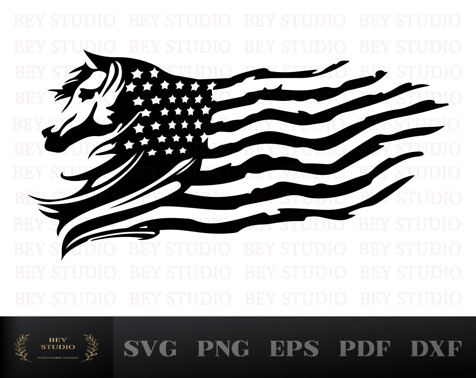 Horse With American Flag Svg, USA Patriotic Svg, 4th of July, Svg, Png ...