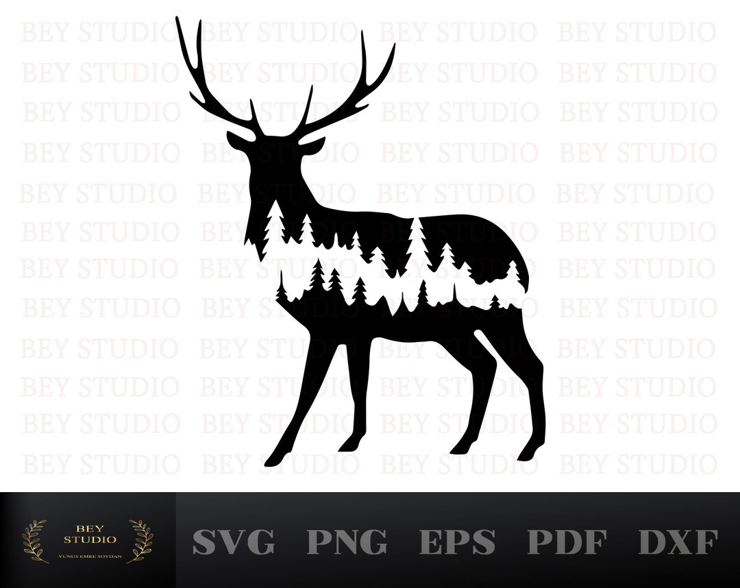 Deer Svg, Png and Svg, Png Files, Instant Download, Vector Files, Buck ...