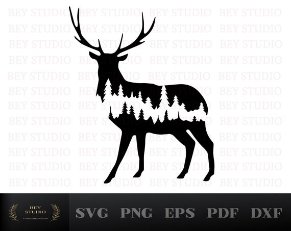 Deer Svg Png and Svg Png Files Instant Download Vector - Etsy