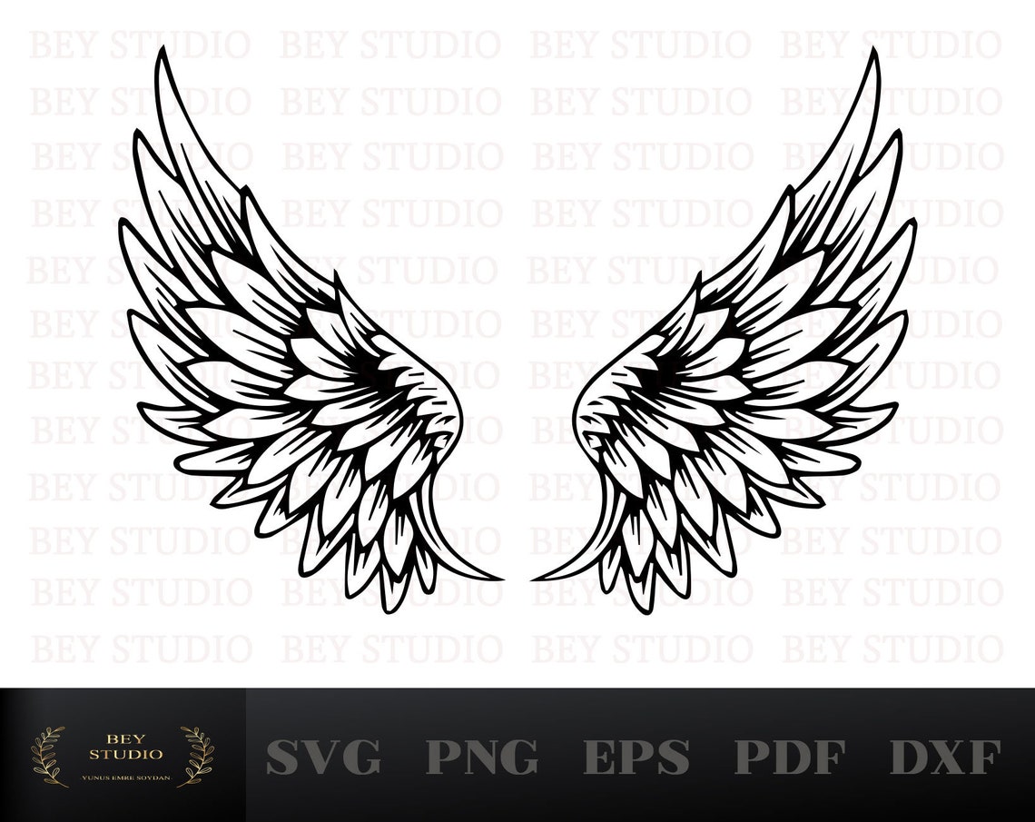 Wings SVG, Svg, Svg Files, Wings PNG, Wings EPS, Wings Dxf, Digital ...