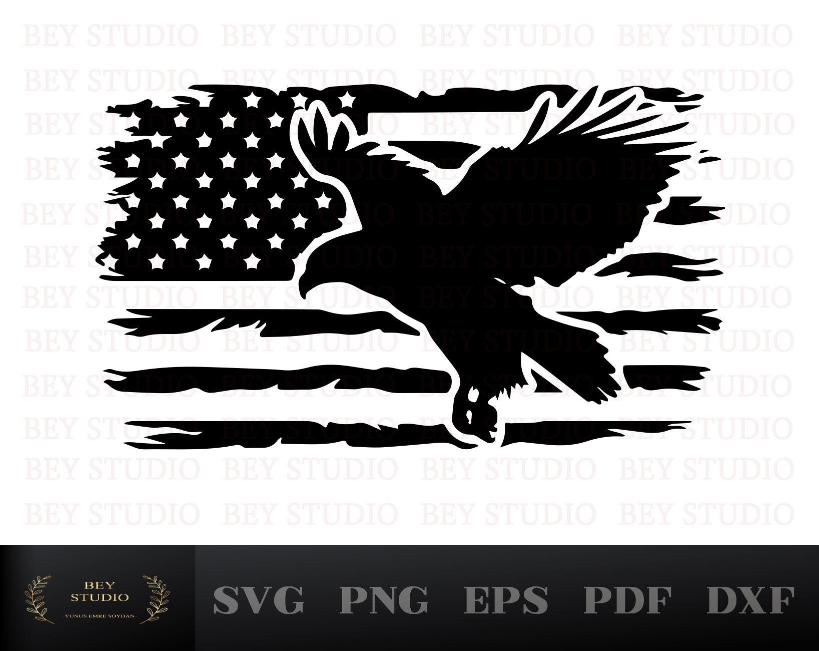 Eagle With American Flag Svg, USA Patriotic Svg, 4th of July, Svg, Png ...