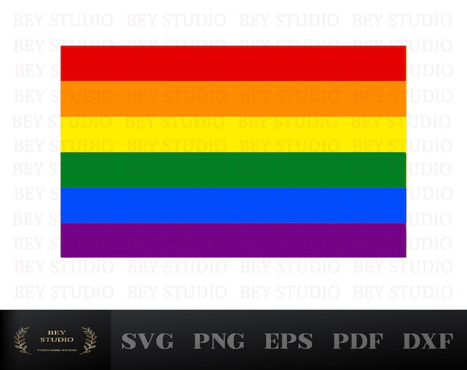 Pride Flag Svg Six Colors Pride Flag Svg Pride Flag Clipart - Etsy