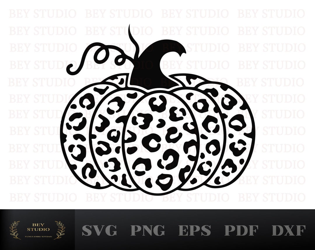 Halloween Leopard Print Pumpkin Svg Thanksgiving Pumpkin Svg Pumpkin