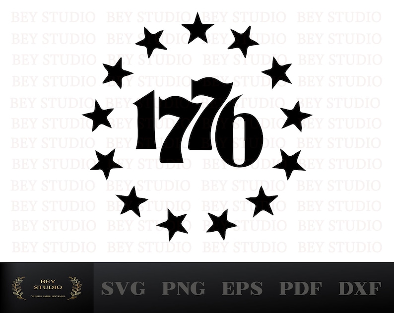 1776 Stars Circle Freedom America ,USA PNG ,SVG ,vector Digital ...
