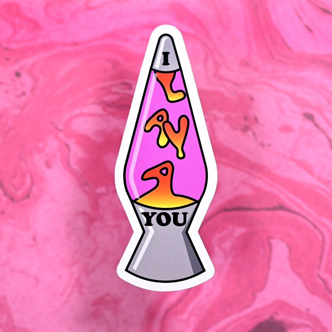 Lava Lamp Sticker: Retro Hippie Decor - "i Lava You" Vinyl Decal - Etsy