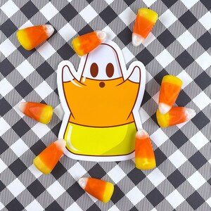 Candy Corn Ghost Sticker | Halloween Sticker, Cute Ghost Sticker ...