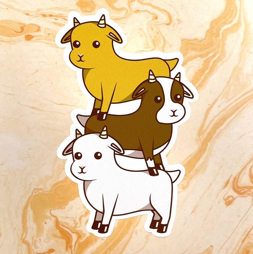 Sticker Goat Cute Sticker Cottagecore Decor Farmhouse Gift for Animal ...